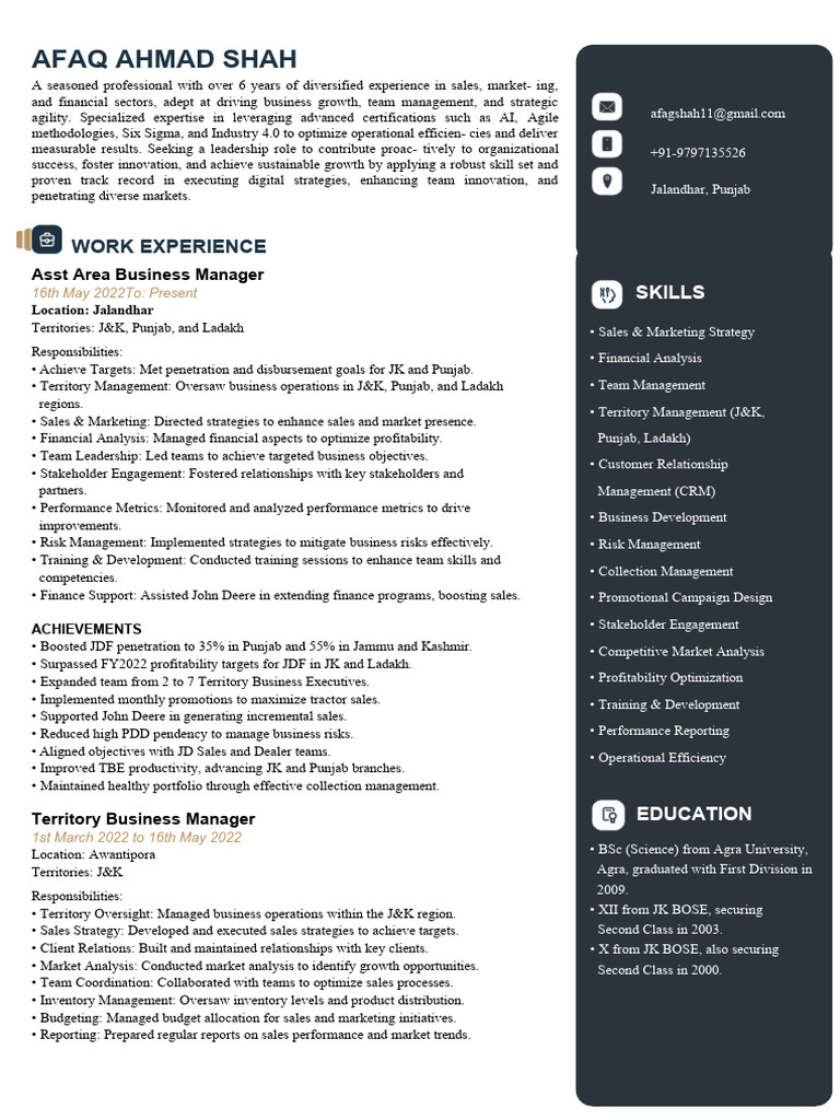 Ahmad Afaq CV | PDF | Artificial Intelligence | Intelligence (AI) & Semantics