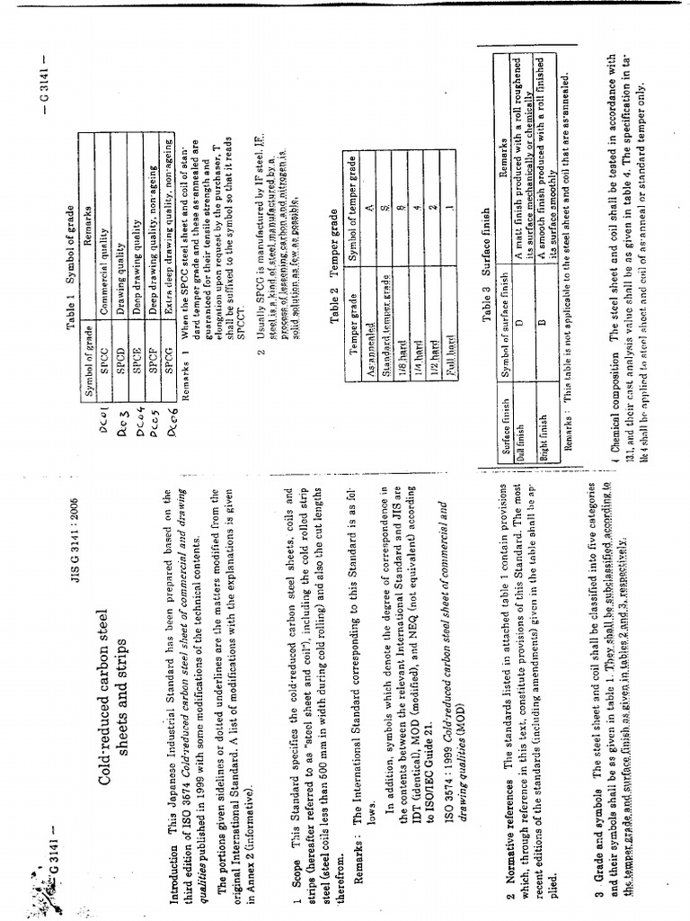 JIS-G3141-2005 | PDF