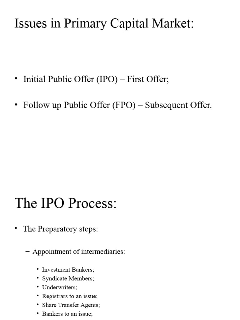 IPO Process Guide for Finance Pros | PDF | Initial Public Offering | Securities (Finance)