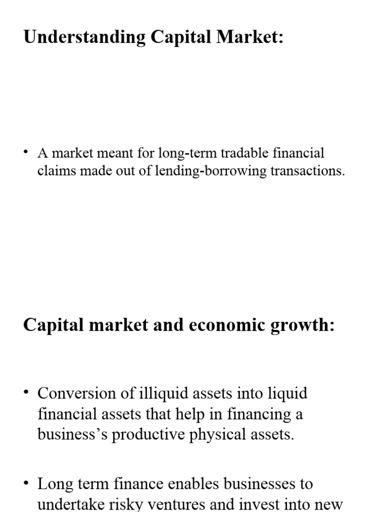 Capital Market Essentials for Investors | PDF | Capital Market | Investing