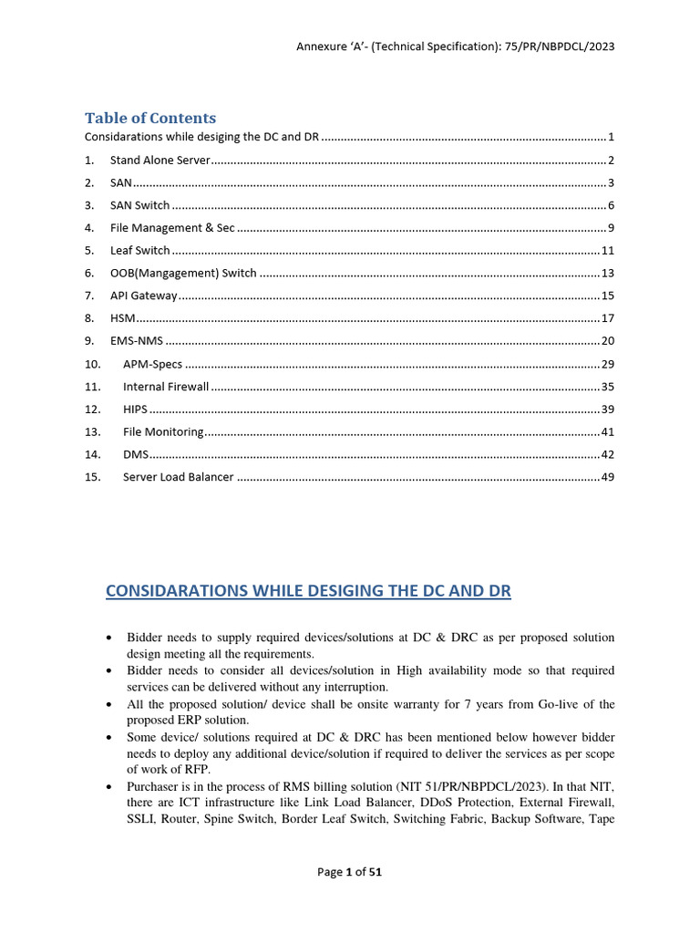 Technical Specs for IT Infrastructure | PDF | Replication (Computing ...