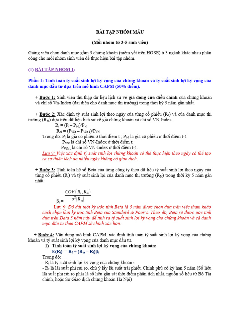 BÀI TẬP NHÓM MẪU TCDN | PDF