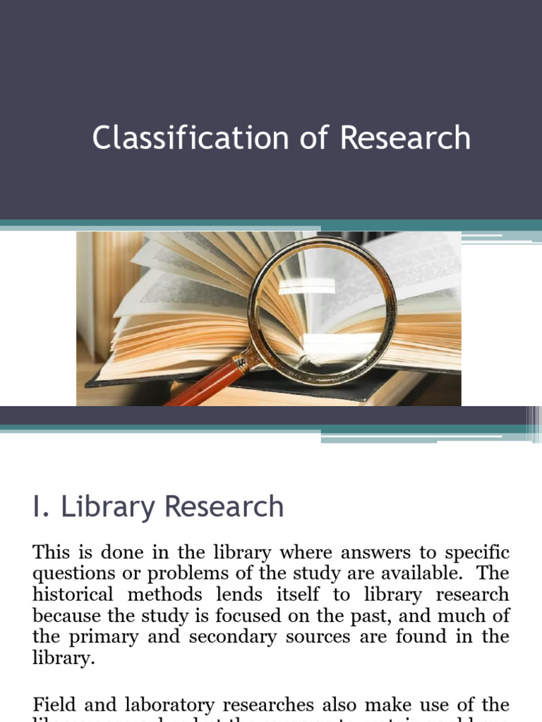 Lecture 3 - Classification of Research | PDF | Statistics | Data