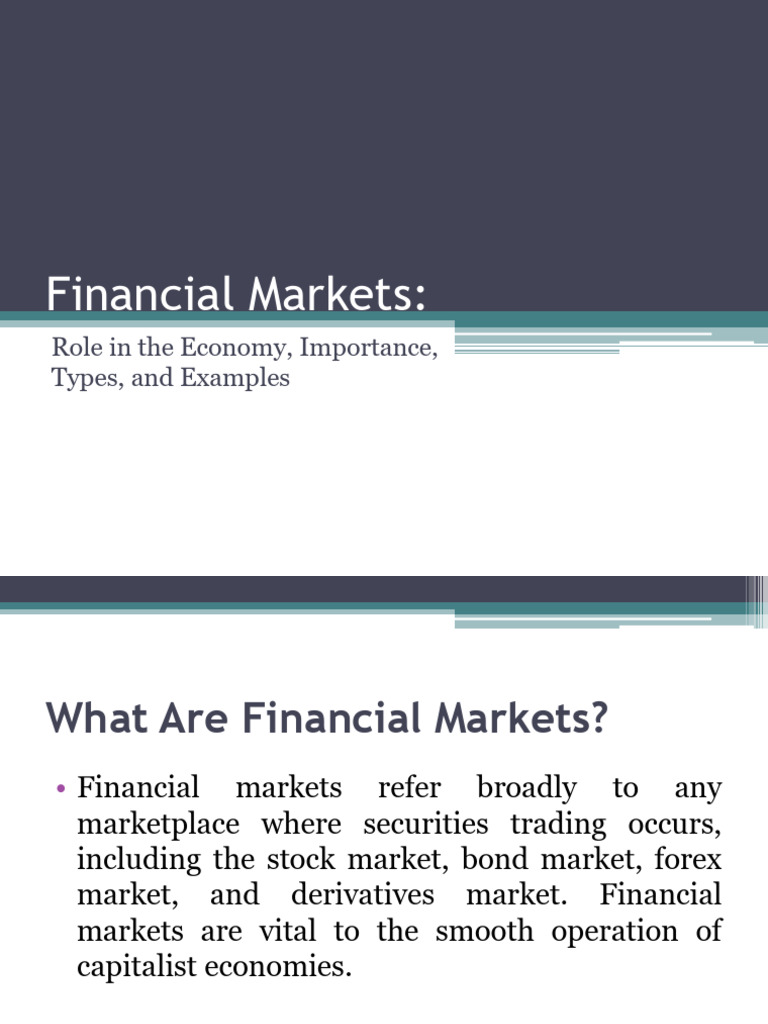 Lecture 2 - Financial Markets | PDF | Financial Markets | Commodity Markets