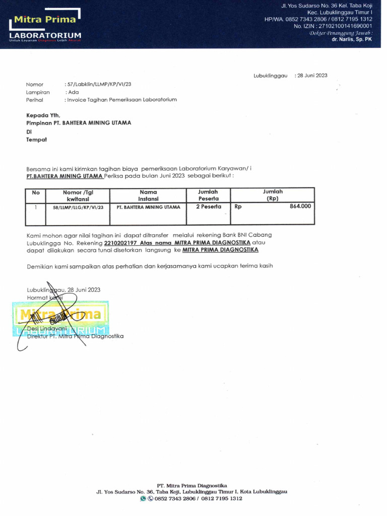 Invoice PT Bmu 28 Juni 20223 | PDF