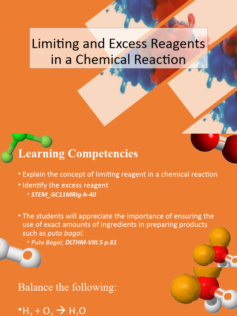 Limiting and Excess Reactant-Gen Chem 1 - DCLR | PDF | Chemical ...