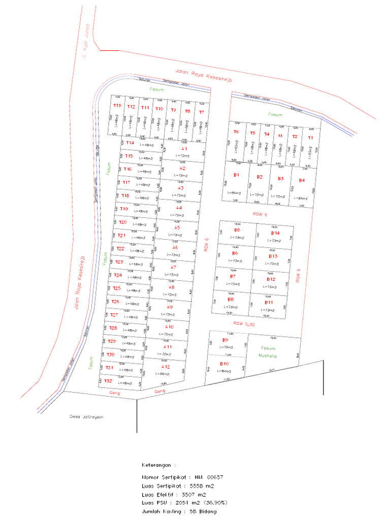 Site Plan Kavling Kesesirejo V2 | PDF