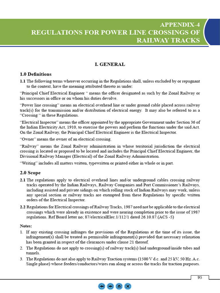 Power Line Crossing Regulations for Railways | PDF | Electric Power ...