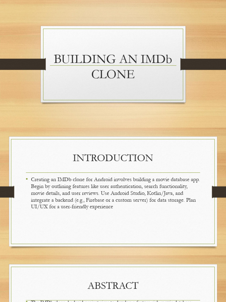 Building An Imdb Clone Pdf Android Operating System Computing