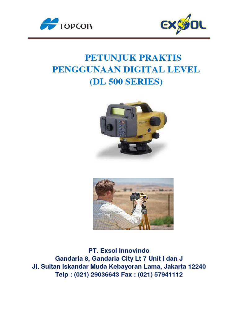 Panduan Penggunaan Digital Level DL 500 | PDF