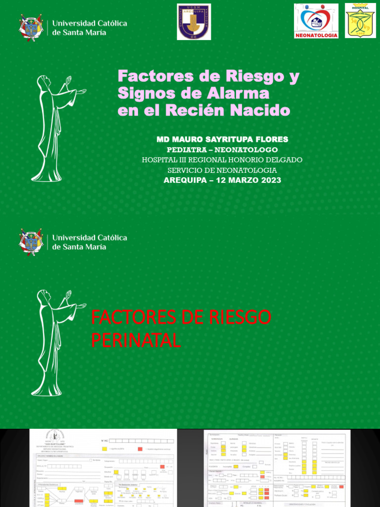 Factores Riesgo - SG de Alarma en El RN - HRHD-UCSM - 12 Marzo 2024-DOS ...