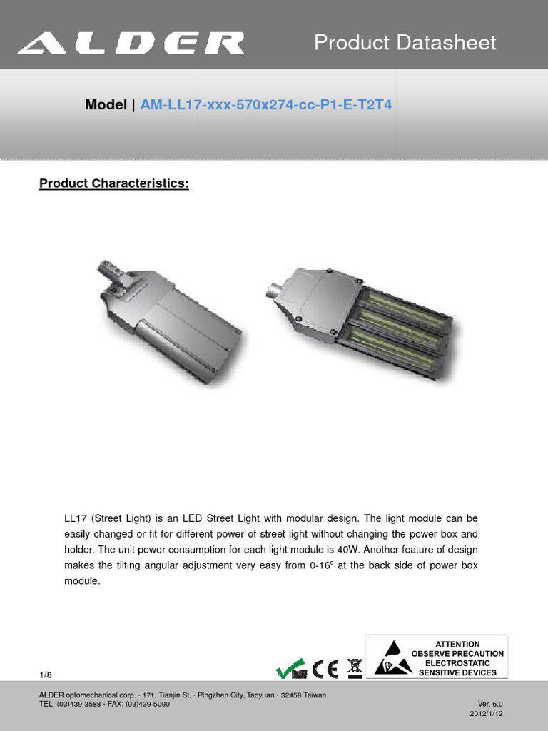 AM LL17 XXX 570x274 CC P1 E T2T4... | PDF | Electrical Engineering | Light