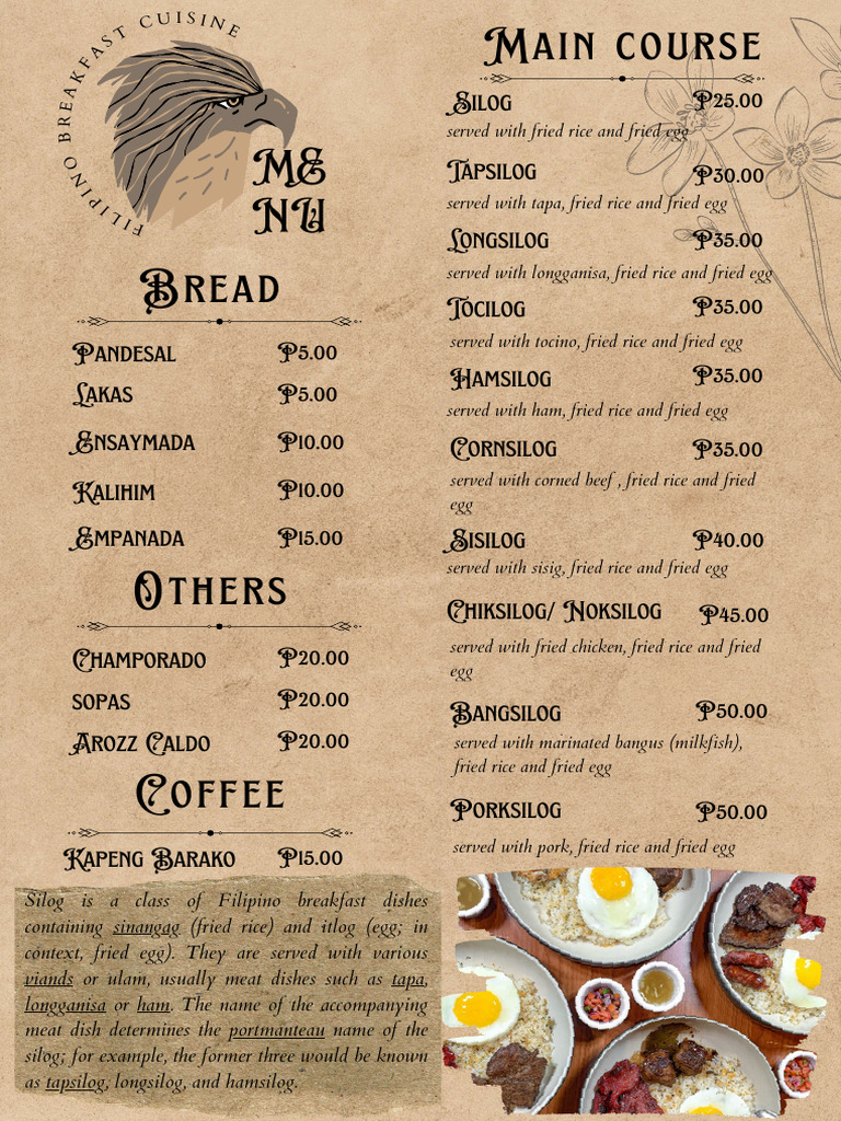 Brown Texture Classic Vintage Menu | PDF | Western Cuisine | Food And ...