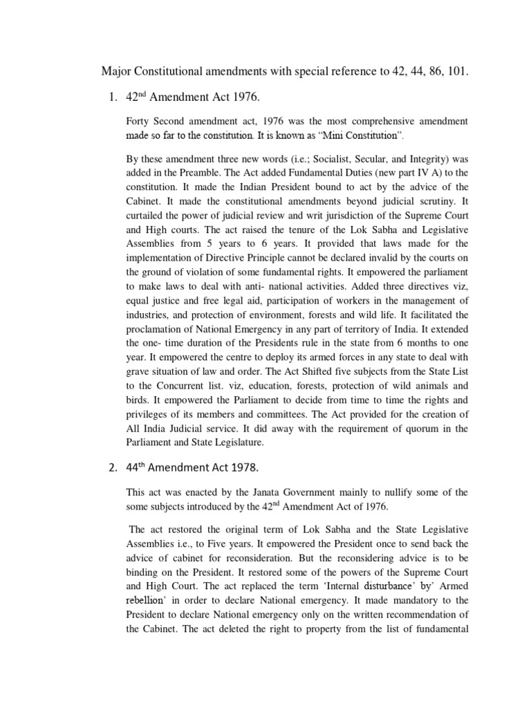 Major Constitutional Amendments With Special Refer - 230420 - 200103 ...