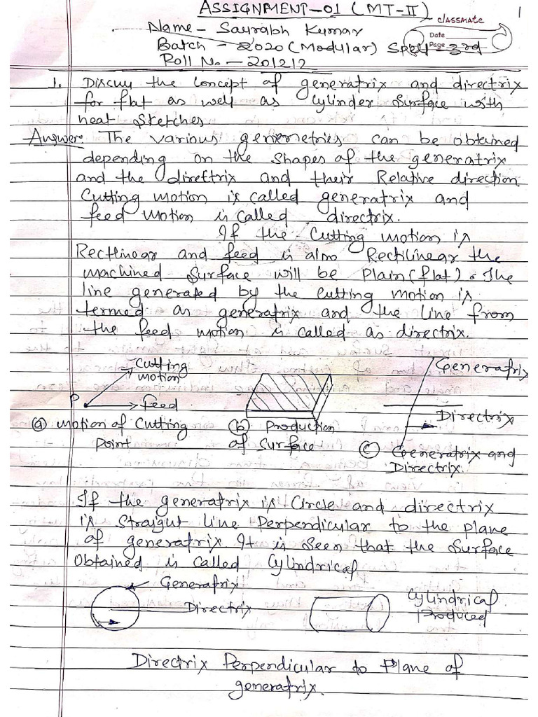 Assignment 1 MT2 | PDF