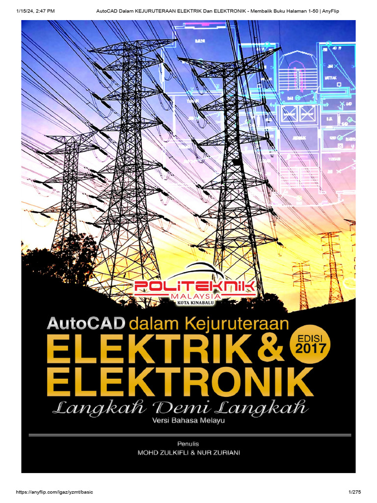 Autocad Dalam Kejuruteraan Elektrik Dan Elektronik - Membalik Buku ...