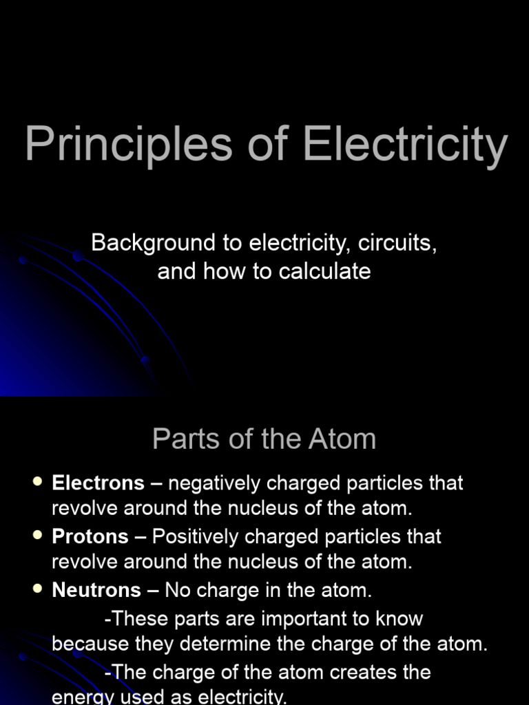Principles of Electricity | PDF | Series And Parallel Circuits | Atoms