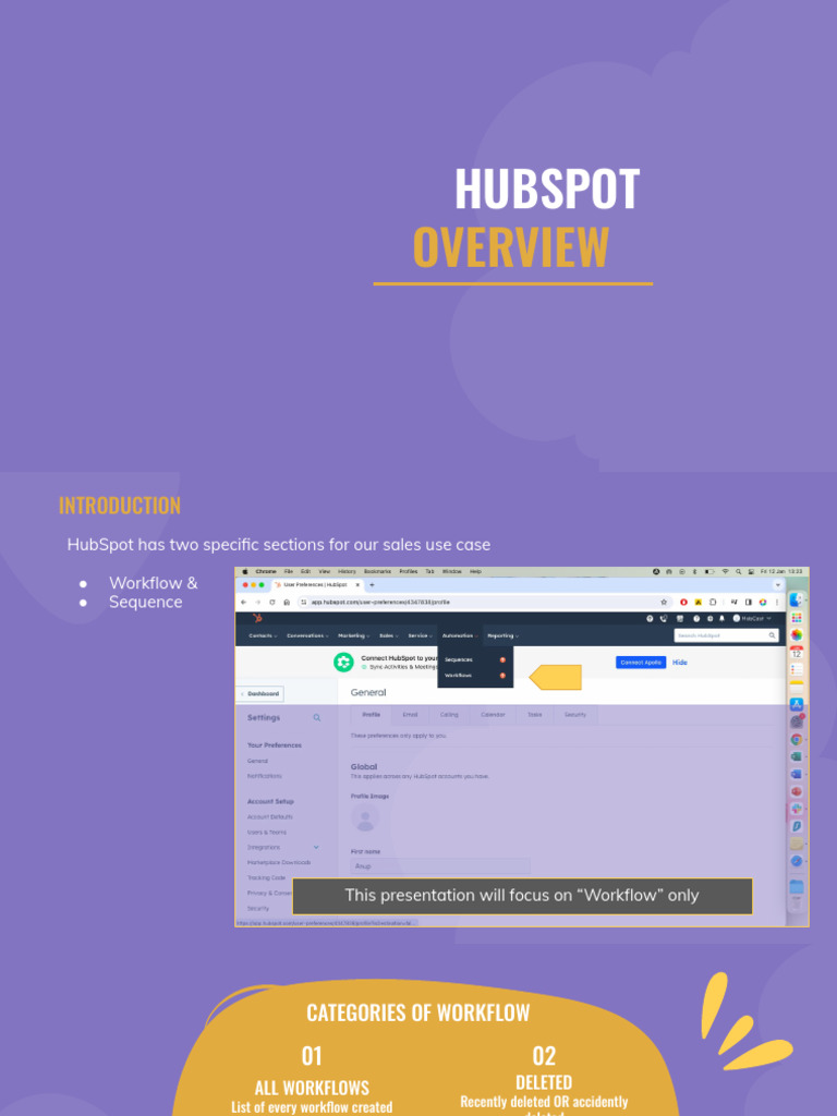 HubSpot Workflow Overview | PDF | Software | Information Technology