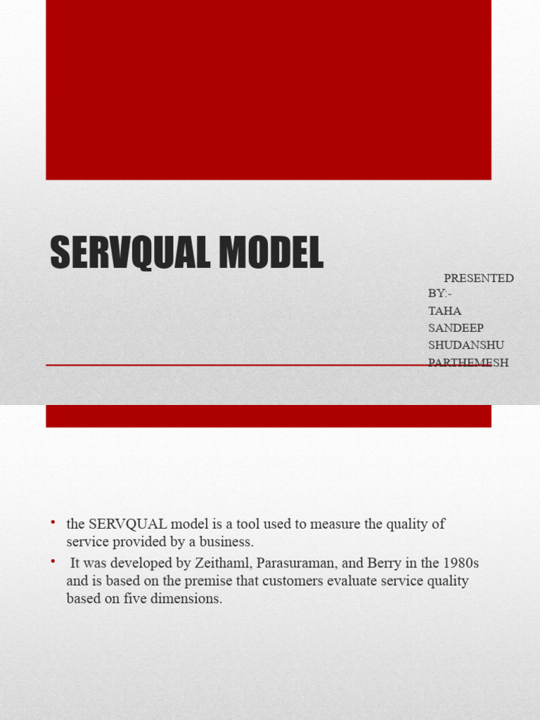 Servqual Model | PDF