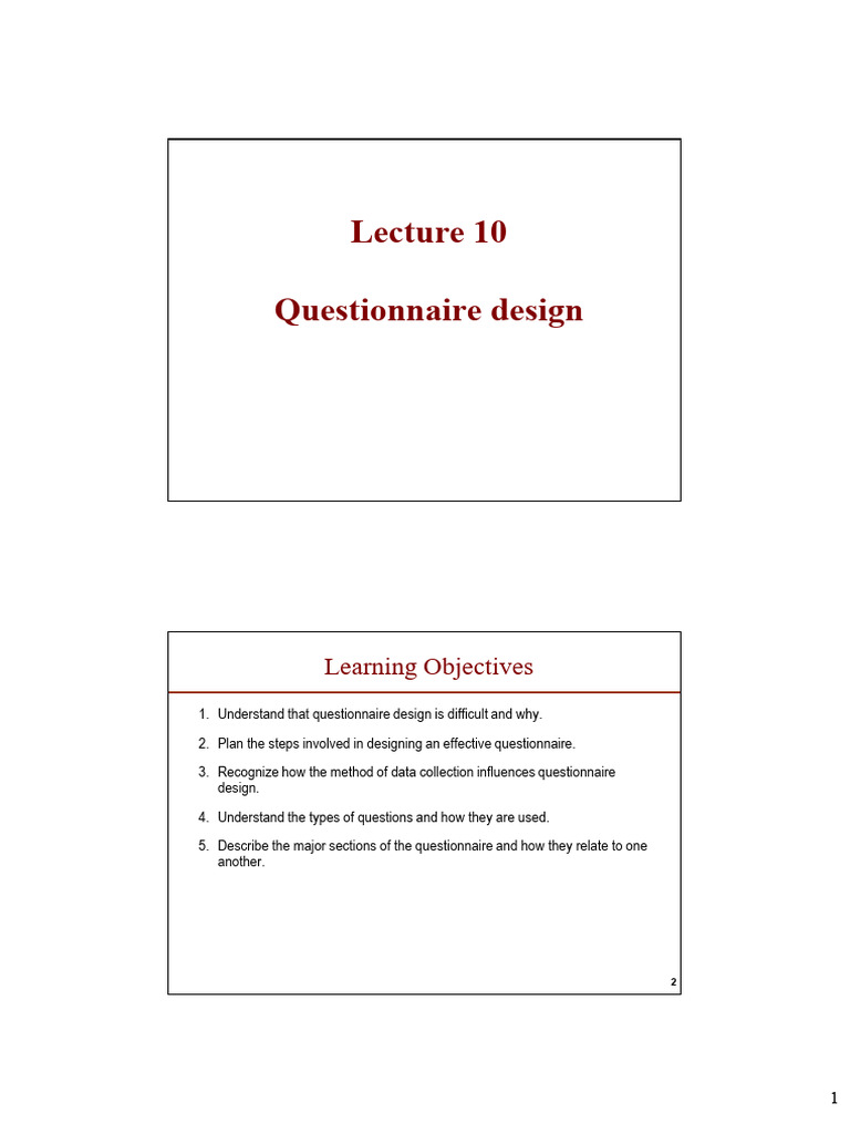 L10 10-Questionnaire-2 Page | PDF | Questionnaire | Question