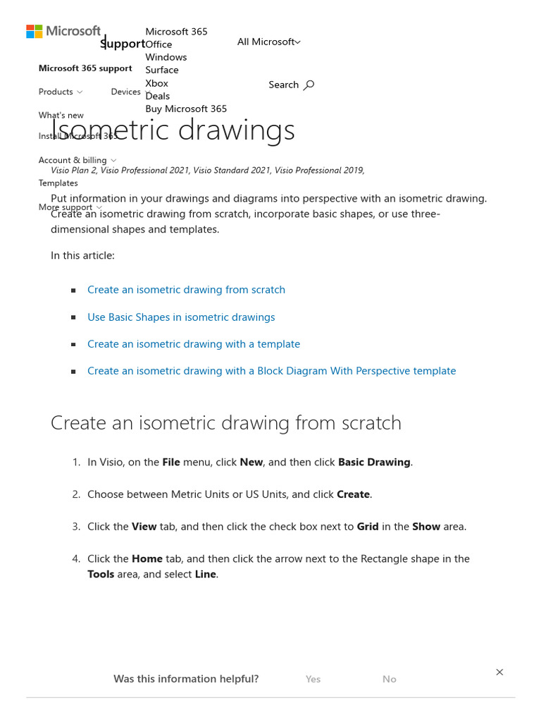 Creating Isometric Drawings in Visio | PDF | Microsoft | Software