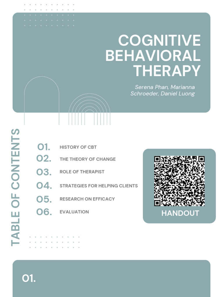 cognitive behavioral therapy presentation | PDF | Cognitive Behavioral Therapy | Psychotherapy
