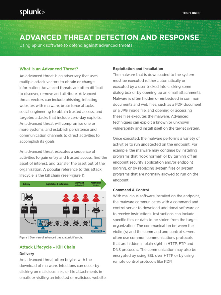 Advanced Threat Detection and Response Tech Brief | PDF | Malware | Threat (Computer)