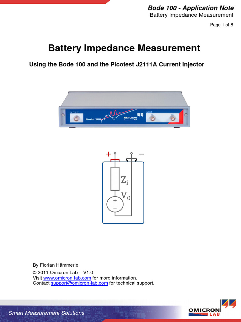 App Note Battery Impedance V1 0 | PDF | Alternating Current ...
