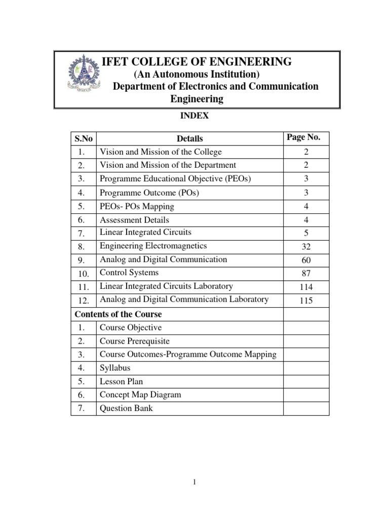 Ece II Year IV Sem 2020-2021 | PDF