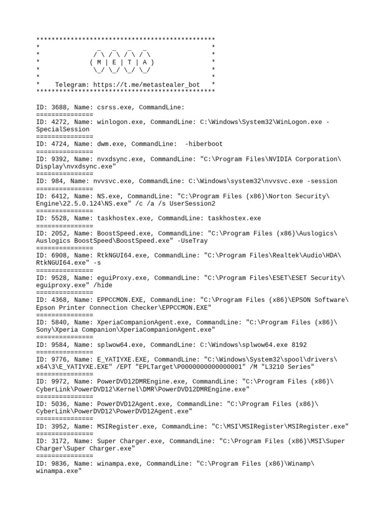 Process List | PDF | Command Line Interface | Computing