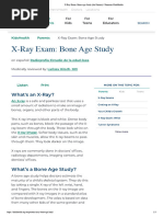 Bone Age Specific X-Rays | PDF