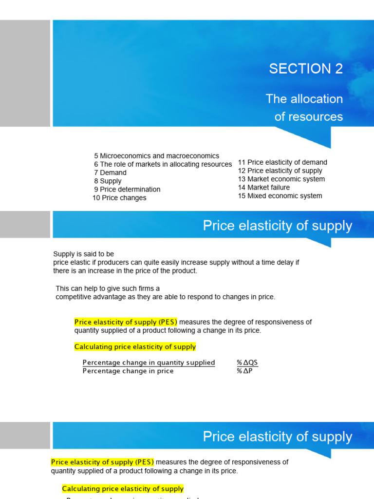 SECTION 2-11 The price elasticity supply curve | PDF | Supply ... SECTION 2-11 The price elasticity supply curve | PDF | Supply ...