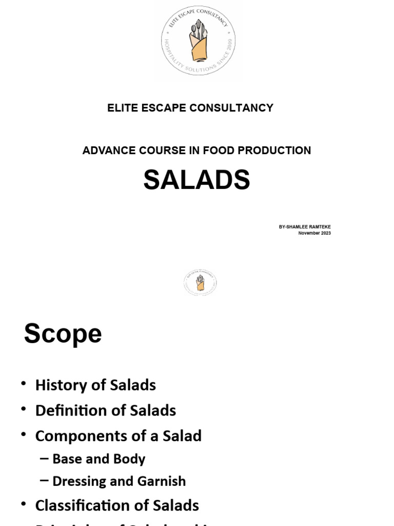 Oom - Salads Handout Master | PDF | Salad | Cuisine