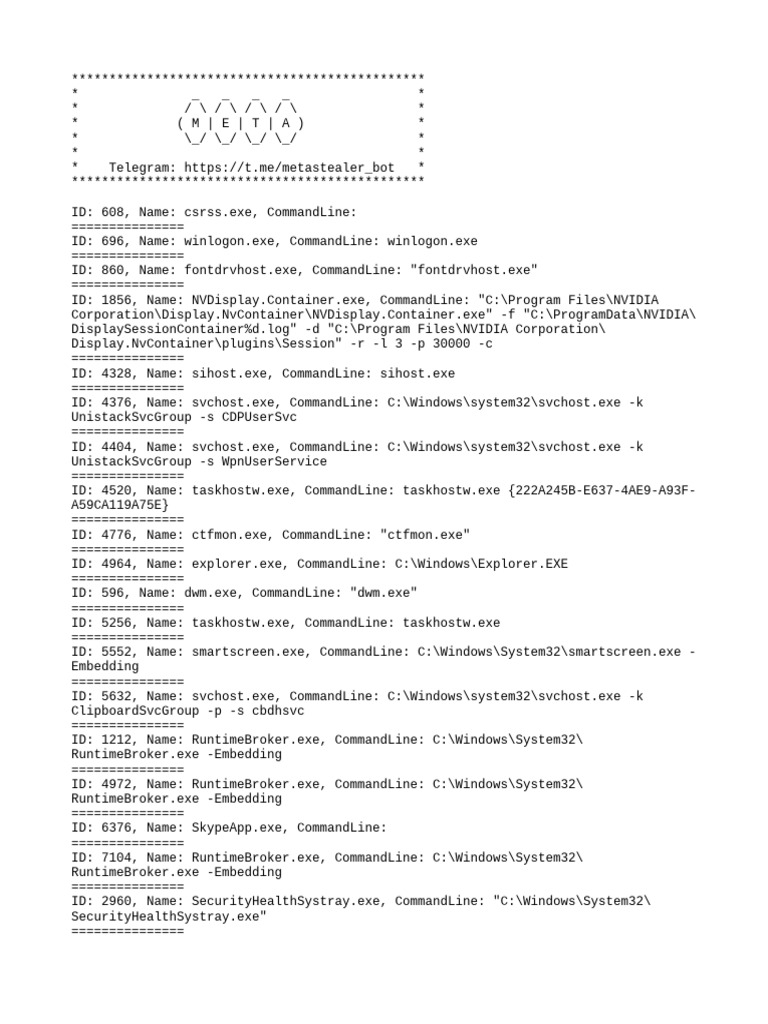 Process List | PDF | Command Line Interface | Operating System Families