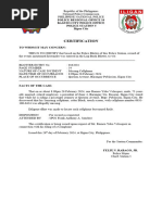 Police Blotter Entry Certification Sample | PDF