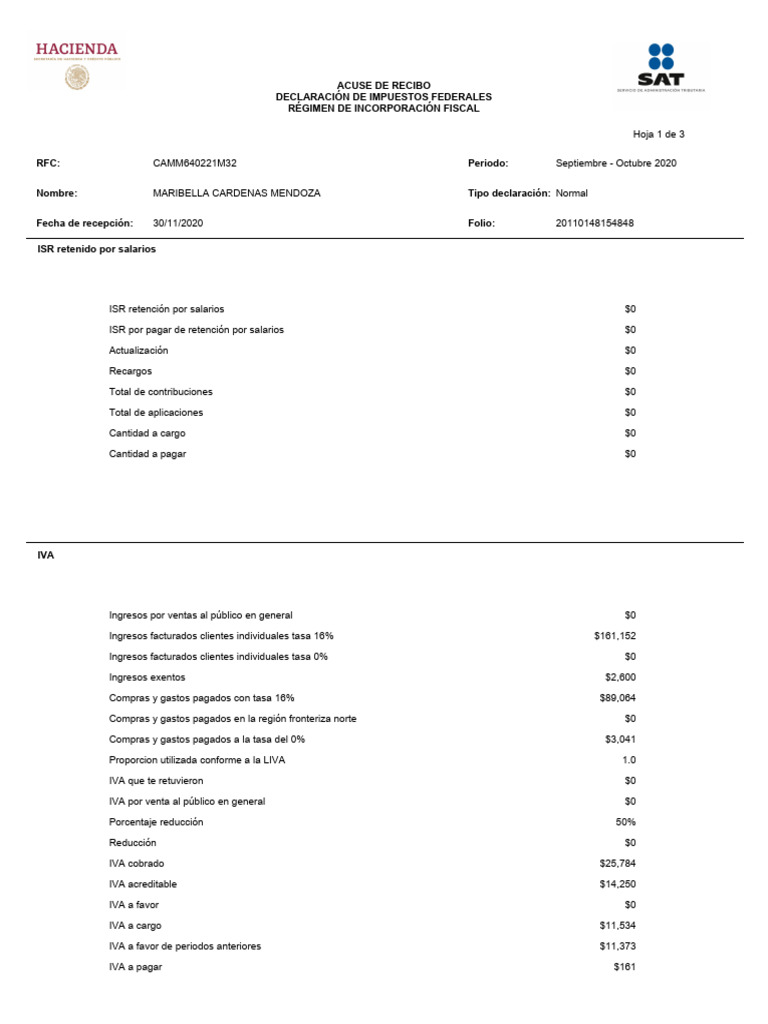 Reporte Declaracion Rif | PDF | Impuesto sobre la renta | Impuesto al valor agregado