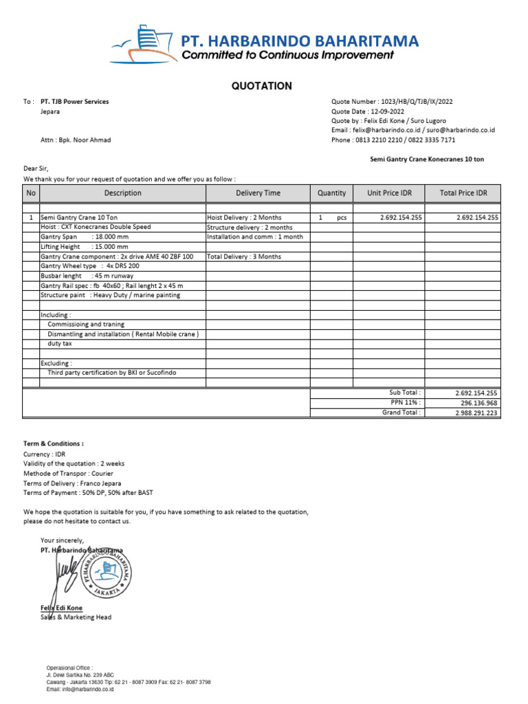 Semi Gantry Crane 10 Ton - TJB Rev | PDF | Crane (Machine ...