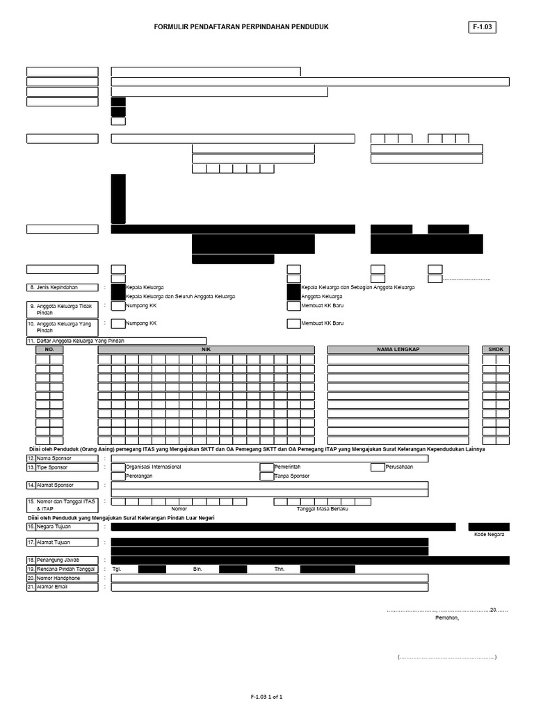 Form Permohonan SKTT | PDF