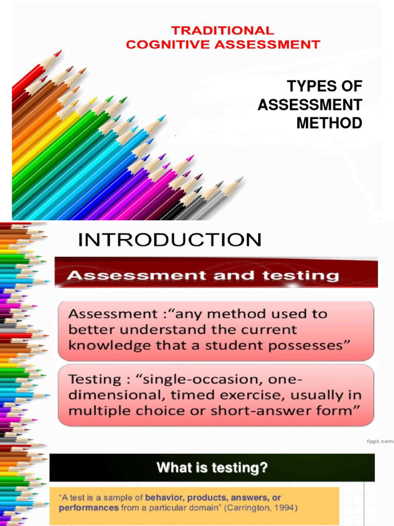03 Traditional Cognitive Assessment | PDF | Educational Assessment ...