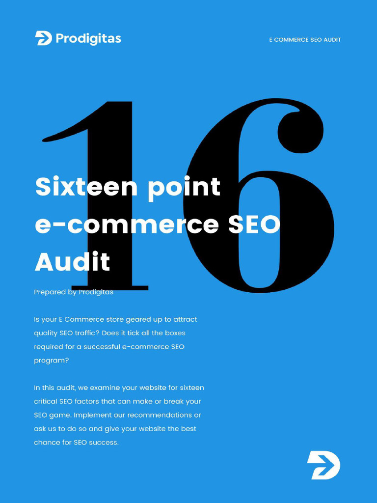 Ecommerce Website Audit Report Sample | PDF | Search Engine ...