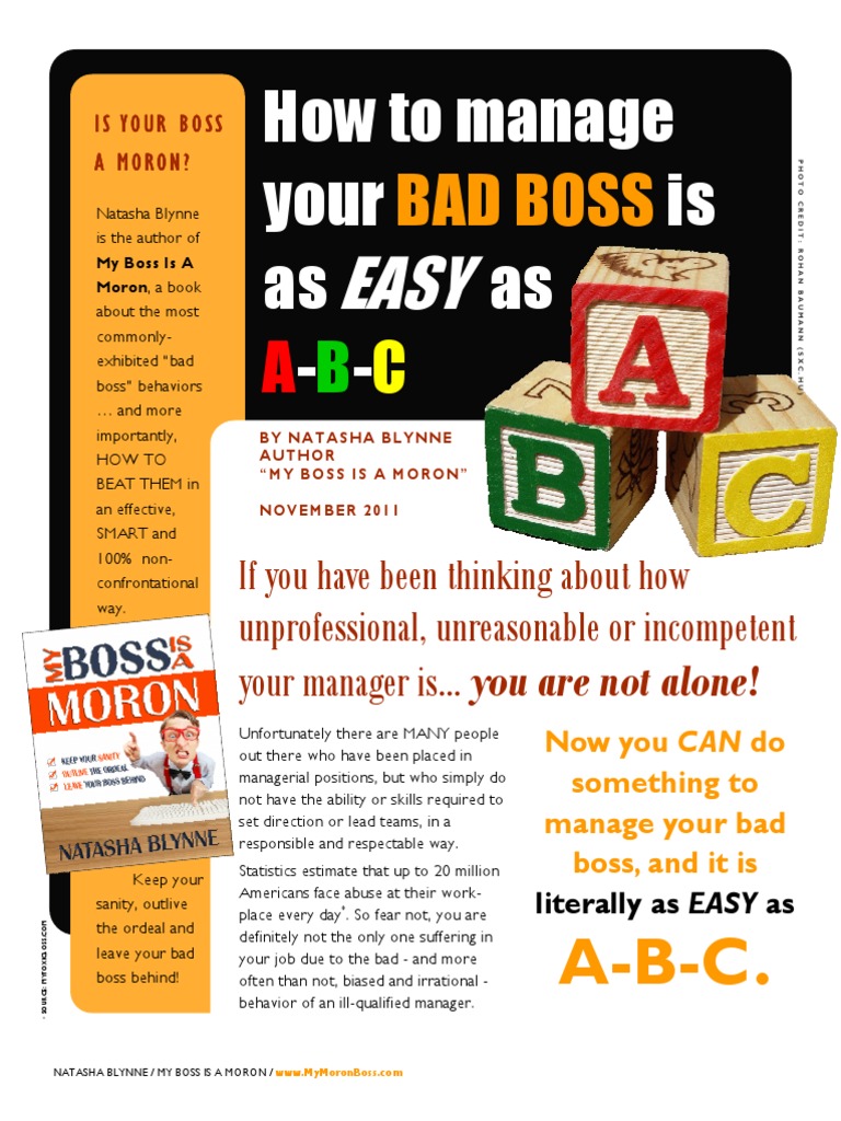 How To Manage Your Bad Boss Is As Easy As ABC | PDF | Intuition ...