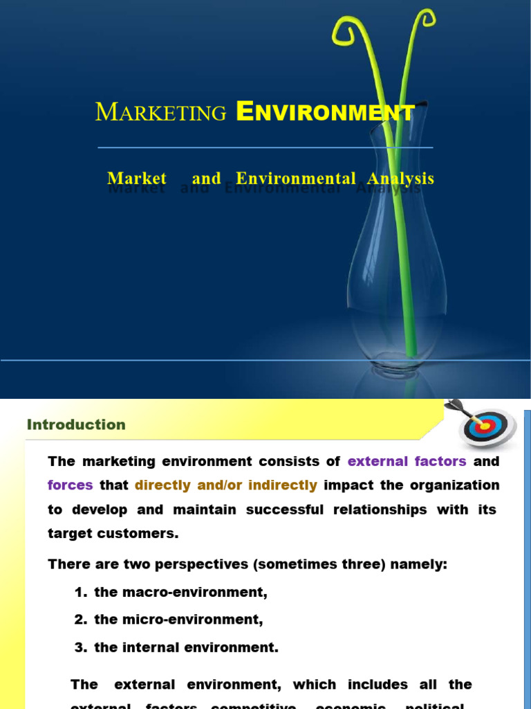 Marketing Environment | PDF | Swot Analysis | Marketing