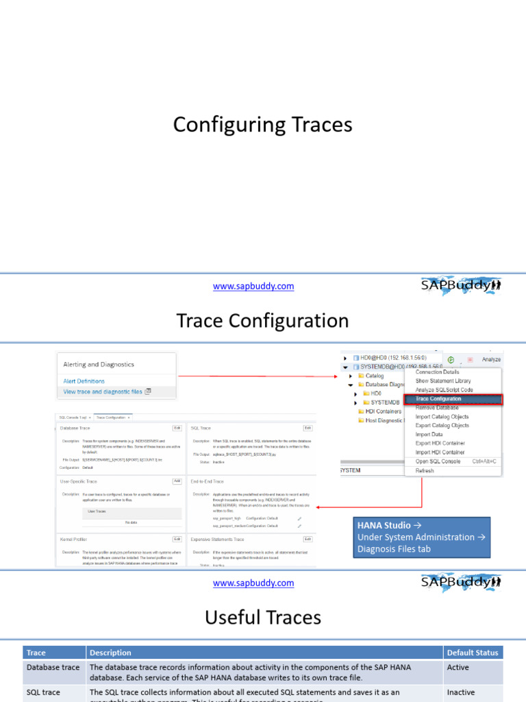 9 5+Configuring+Traces | PDF | Databases | Sql