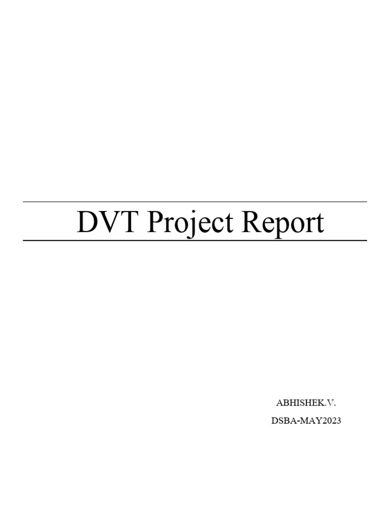 DVT Project Report | PDF