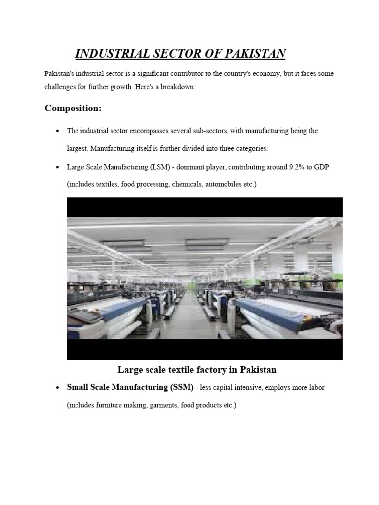 Overview of Pakistan's Industrial Sector | PDF | Infrastructure ...