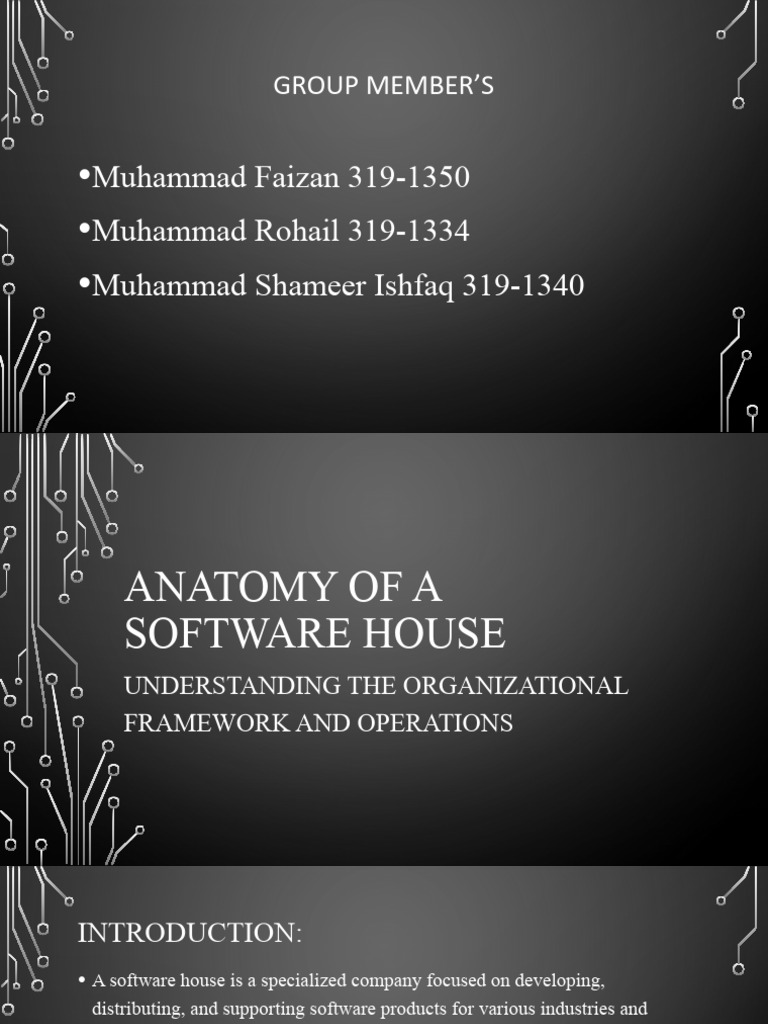 Anatomy of a Software House | PDF