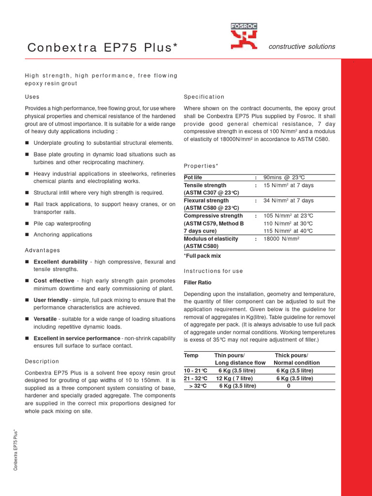 Conbextra EP75 Plus | PDF | Epoxy | United Arab Emirates