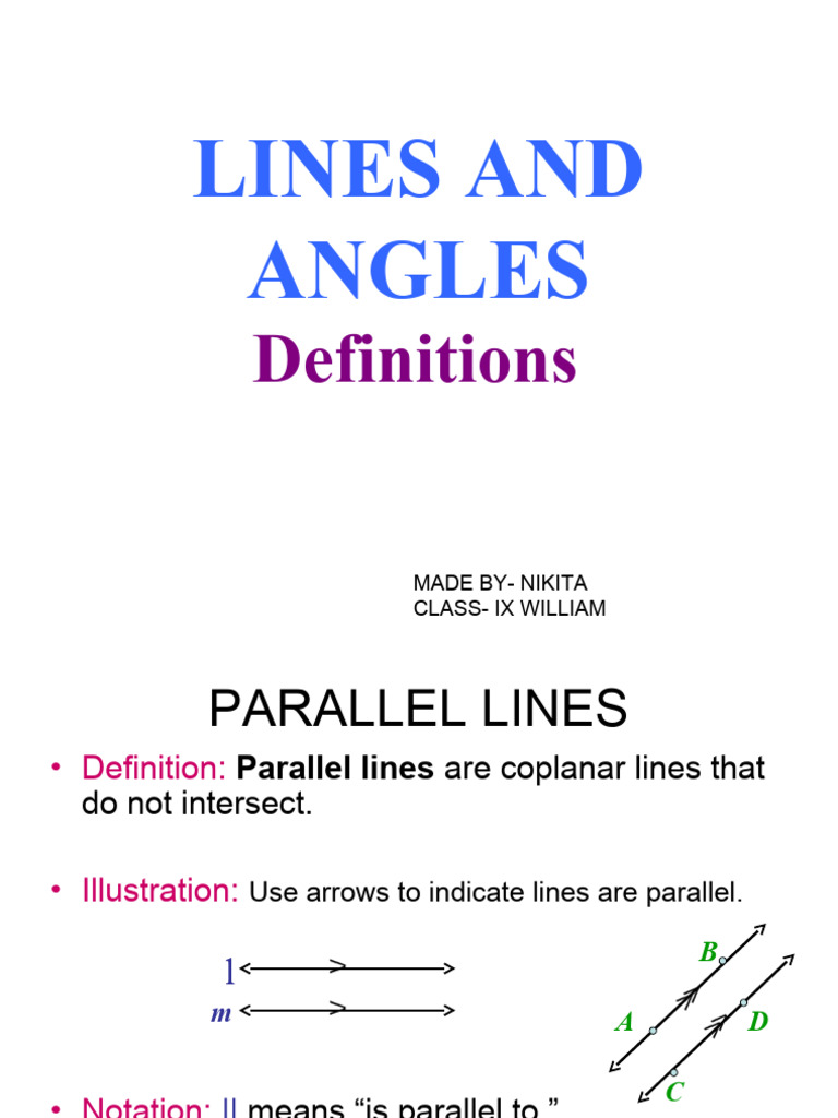 LINES AND ANGLES Class 9 | PDF | Mathematical Concepts | Geometry