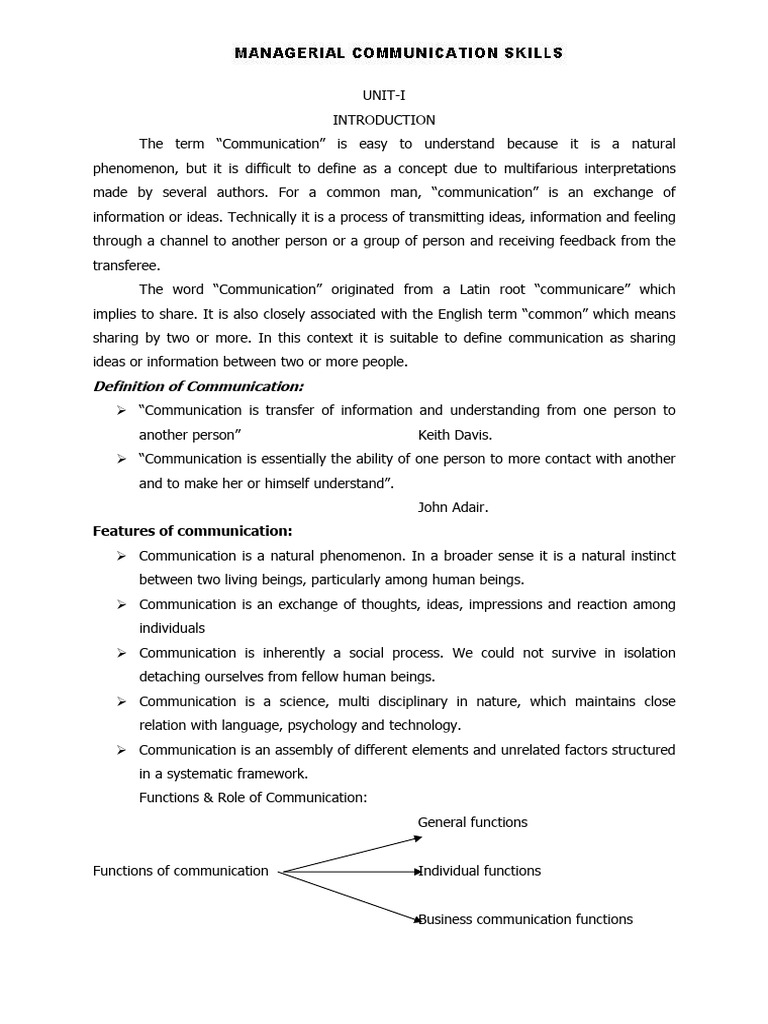 Definition of Communication | Download Free PDF | Communication ...