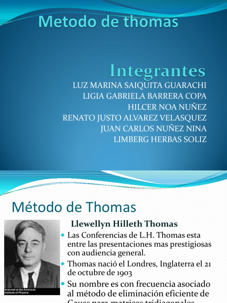 Metodo de Thomas2.1 | PDF | Matriz (Matemáticas) | Álgebra